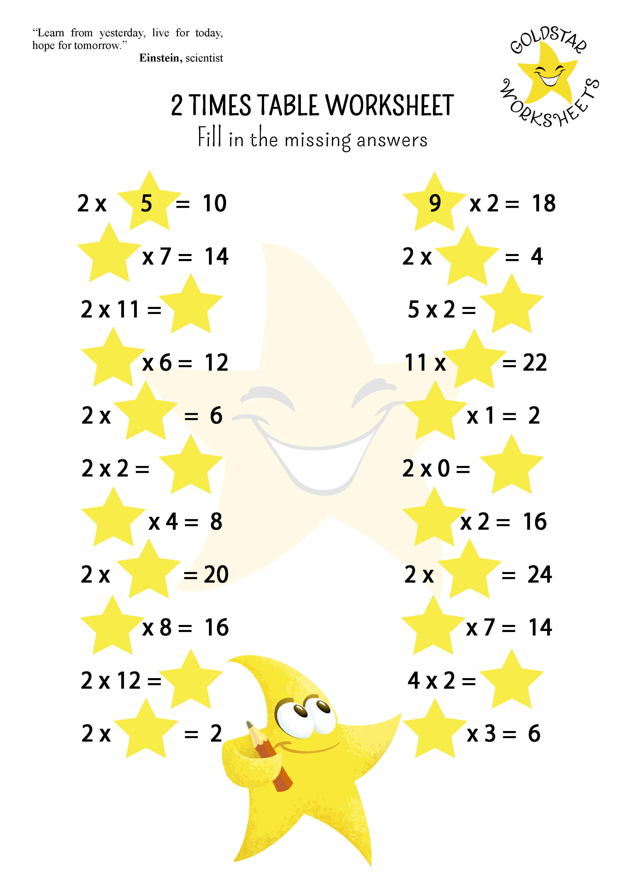 Fun Free 2 Times Table Editable PDF Worksheets print Or Do Online 