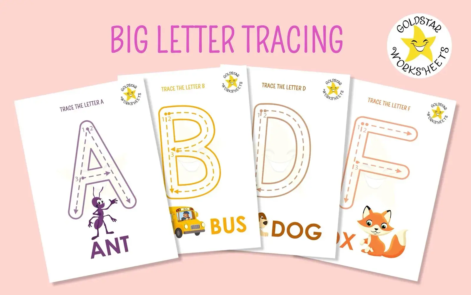 Free Uppercase Letter Tracing Worksheets - Fun & Educational A-Z Pages