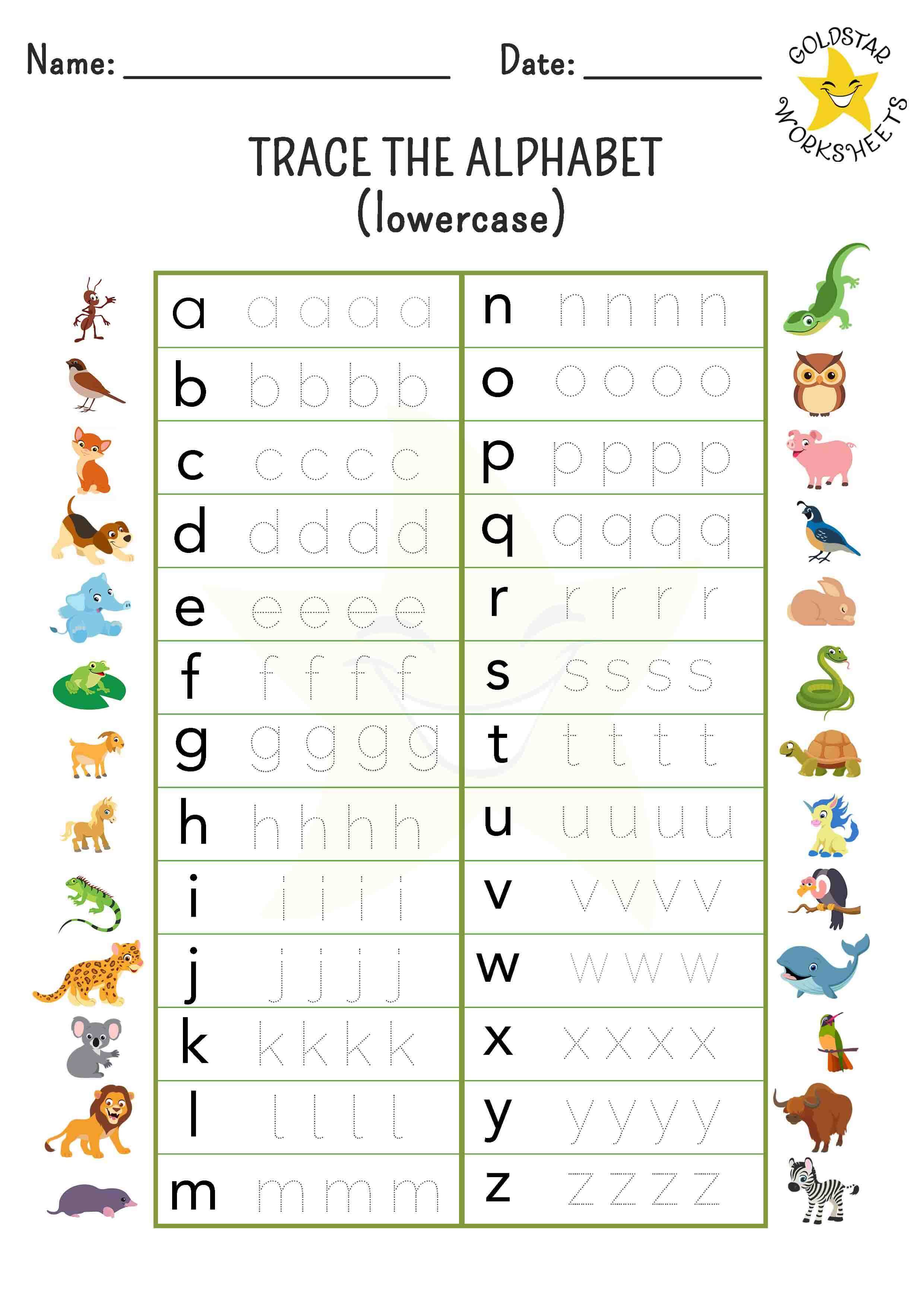 Free Lowercase Letter Tracing Worksheets for Fun Writing Practice