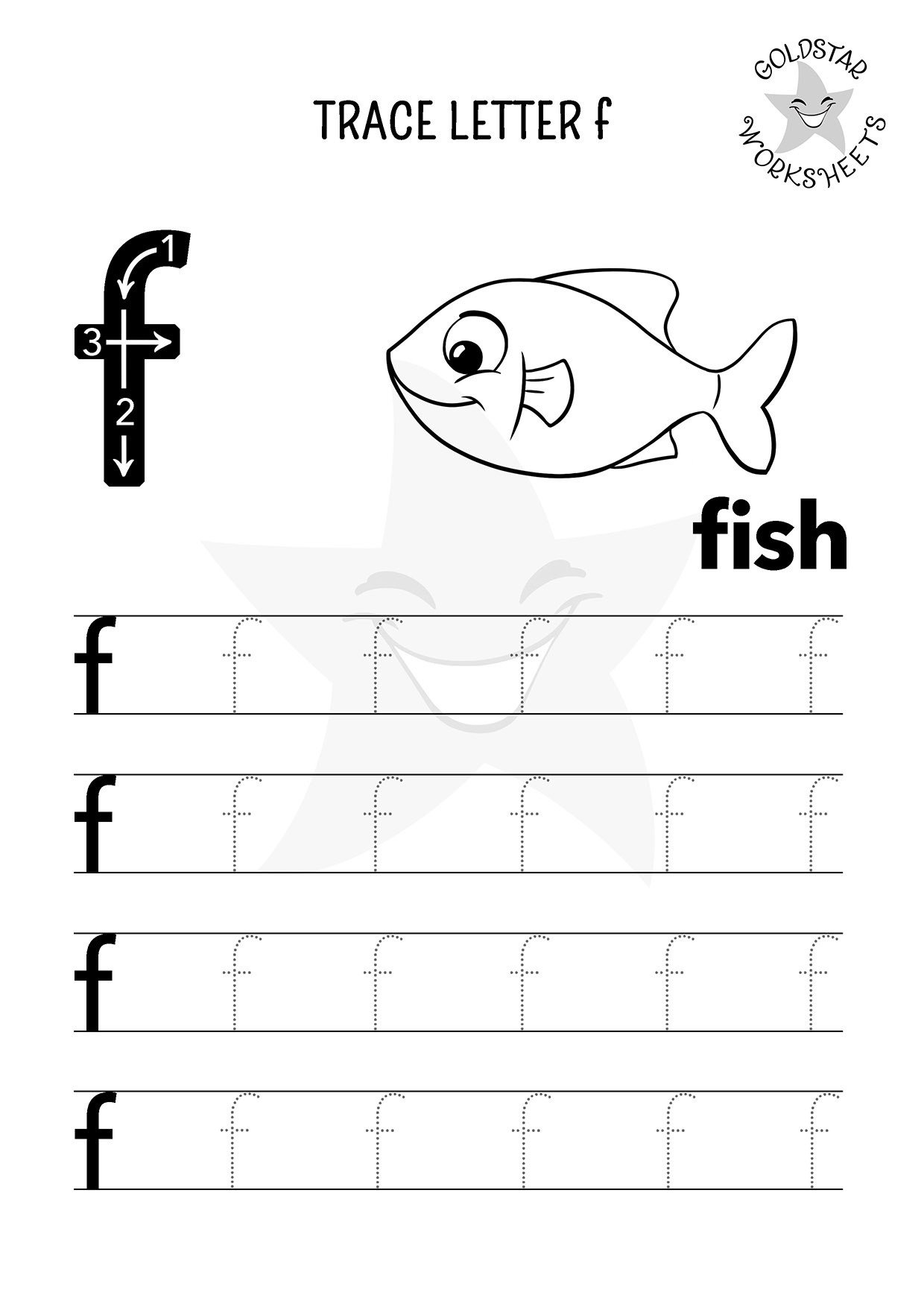 Letter F Tracing Worksheets Preschool