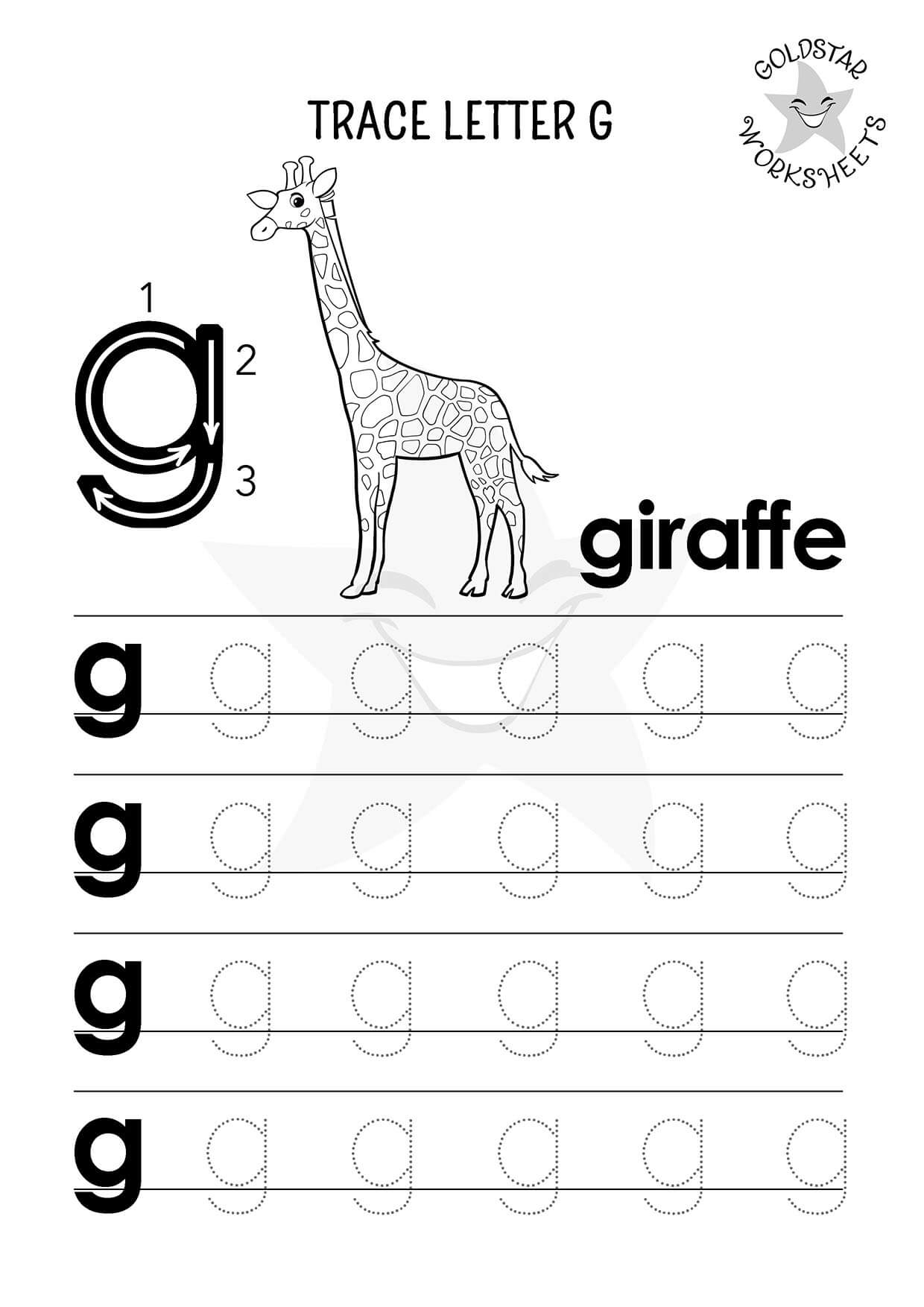 Free Printable Letter G Tracing Worksheets: Goat, Giraffe & Goose Fun!