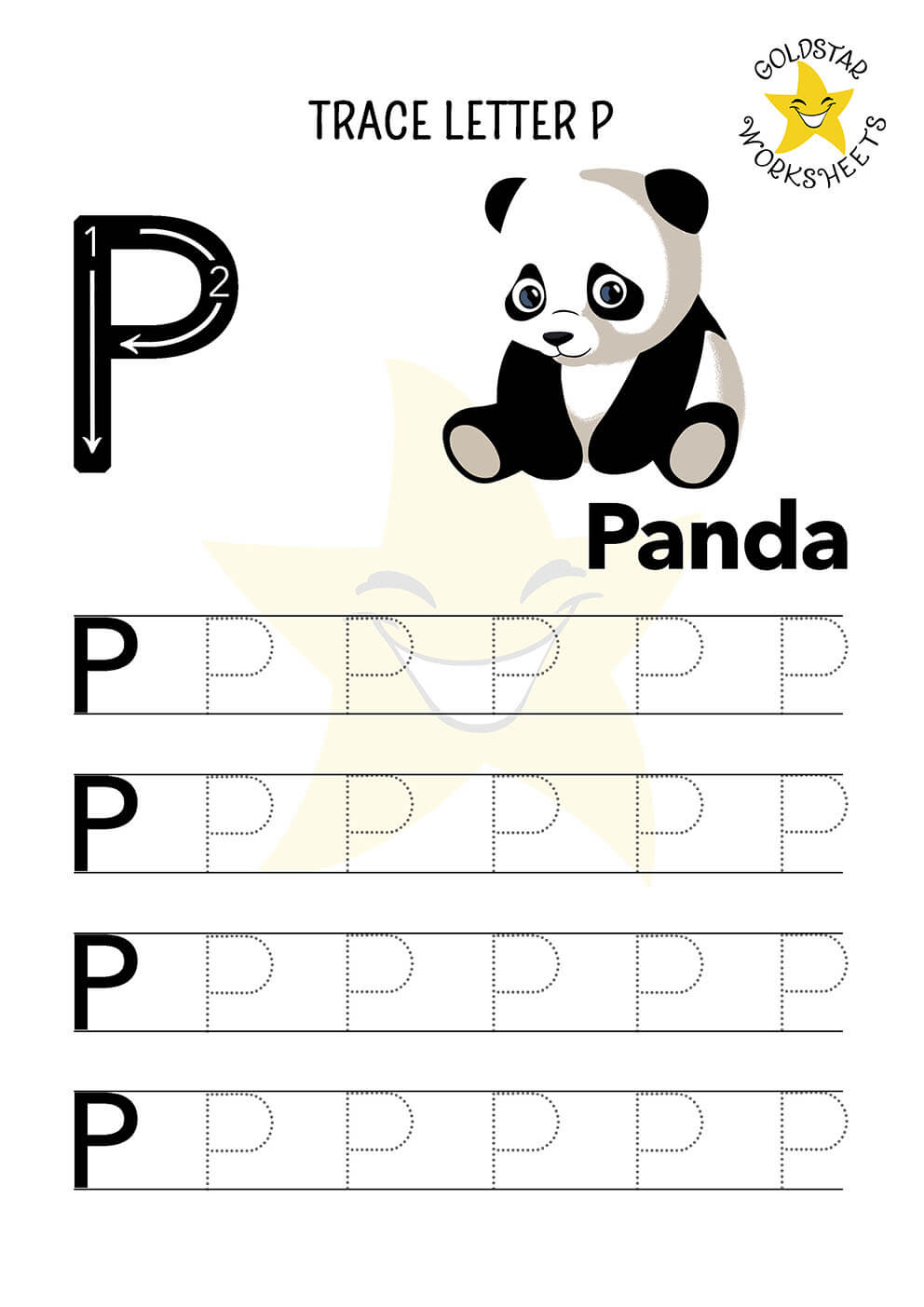 Free Letter P Tracing Worksheets – Panda, Pig & Penguin Fun!