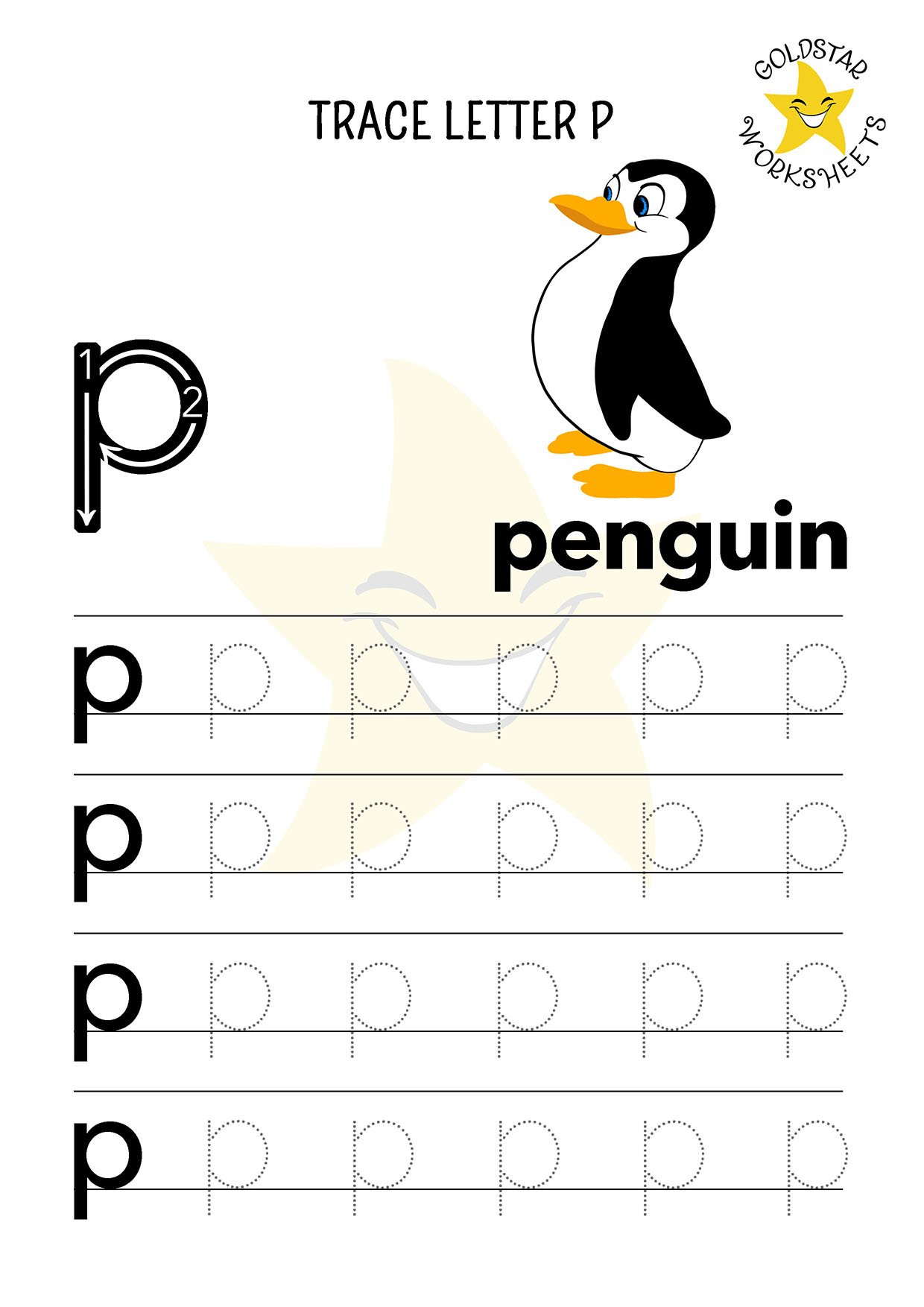 Free Letter P Tracing Worksheets – Panda, Pig & Penguin Fun!