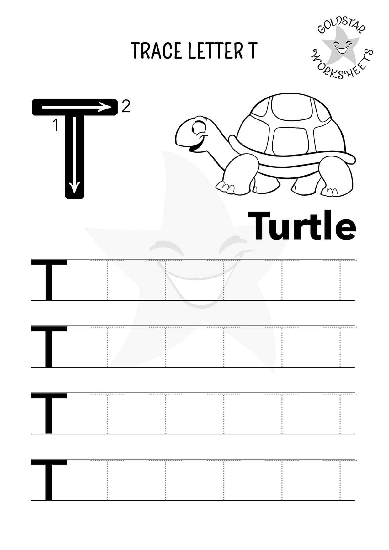 Free Letter T Tracing Worksheets – Terrific Tigers, Toucans & Turtles!