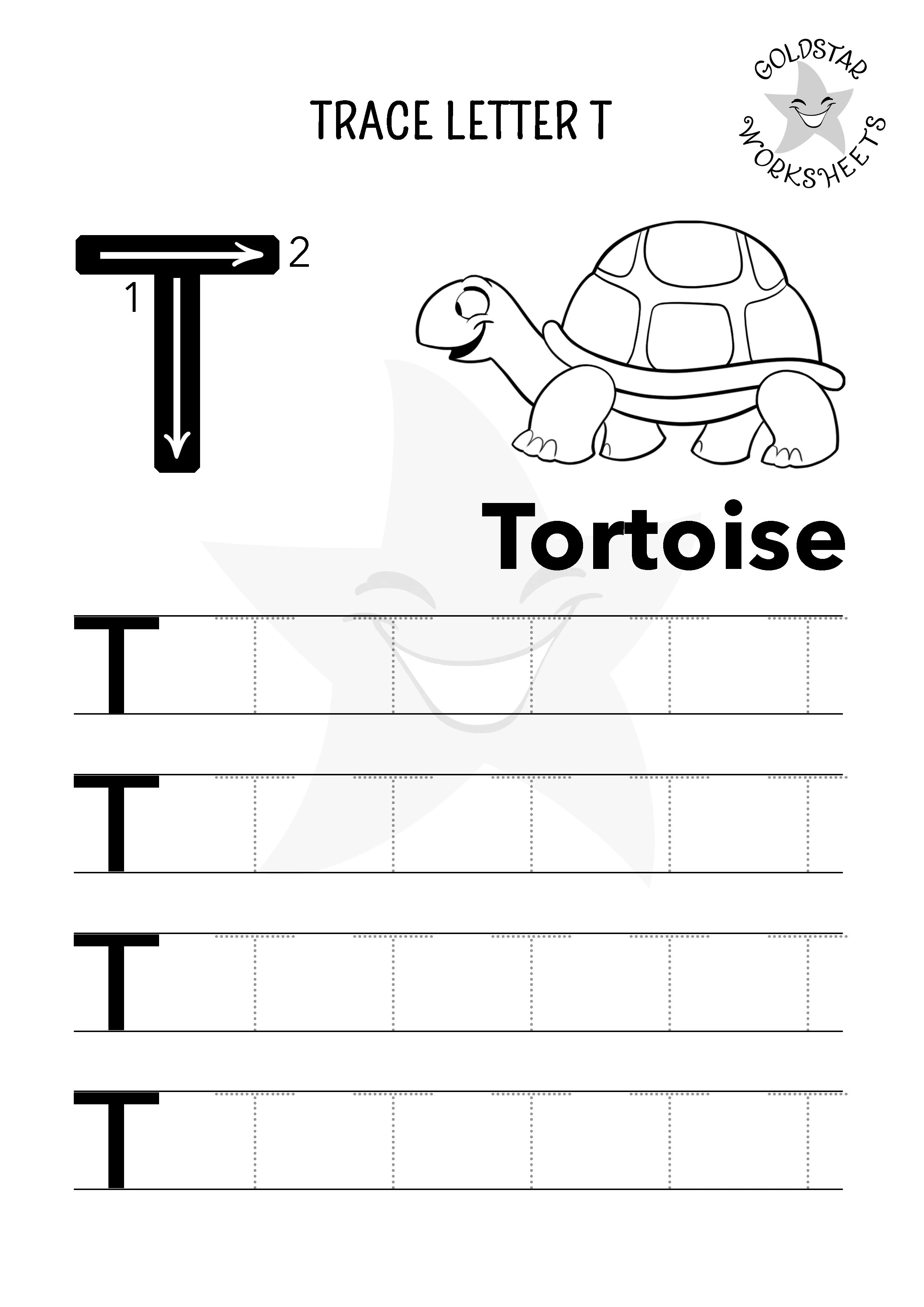 Free Letter T Tracing Worksheets – Terrific Tigers, Toucans & Turtles!