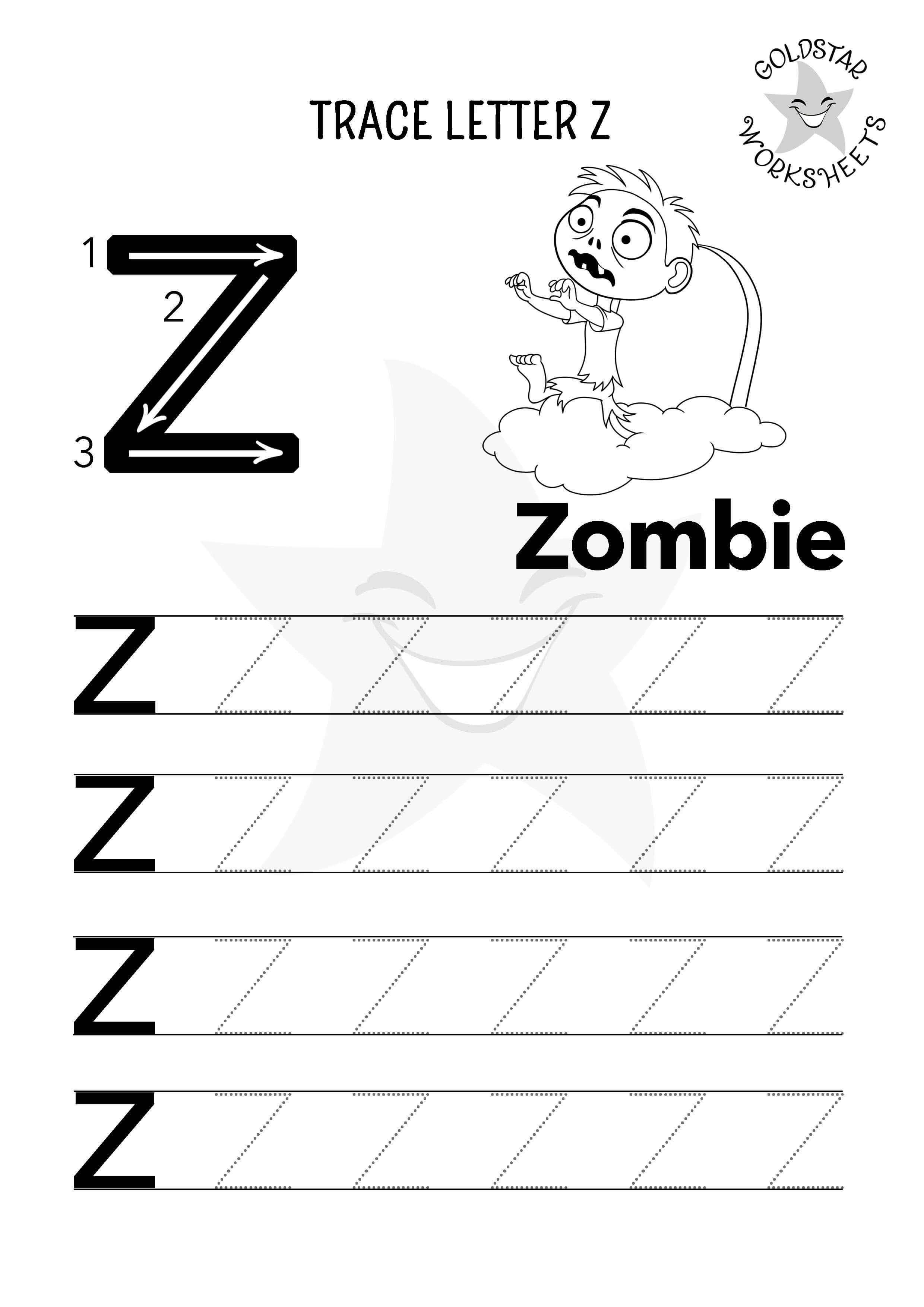 Letter Z Tracing Sheet Tracing All Letters Of English Alphabet.