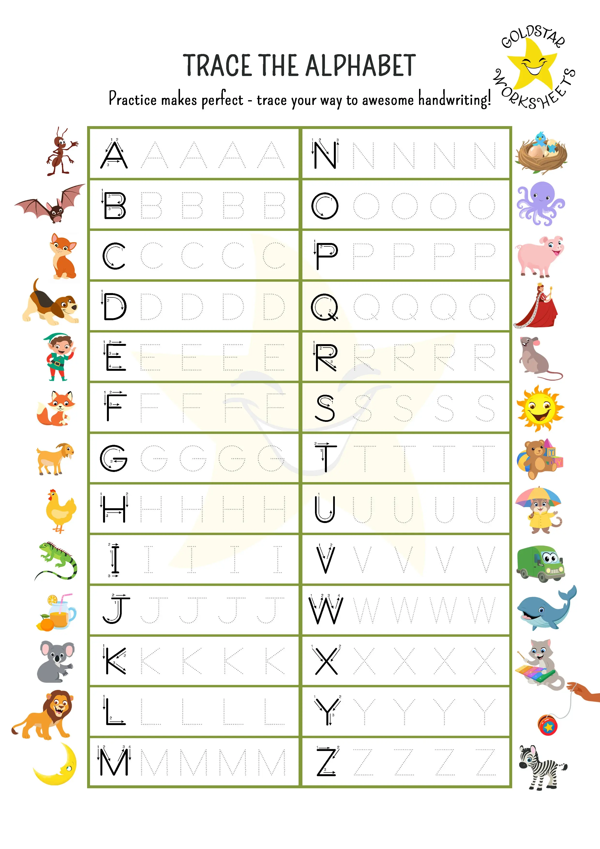 Dot The Letter Alphabet Kindergarten Worksheets For Little Dots | Free