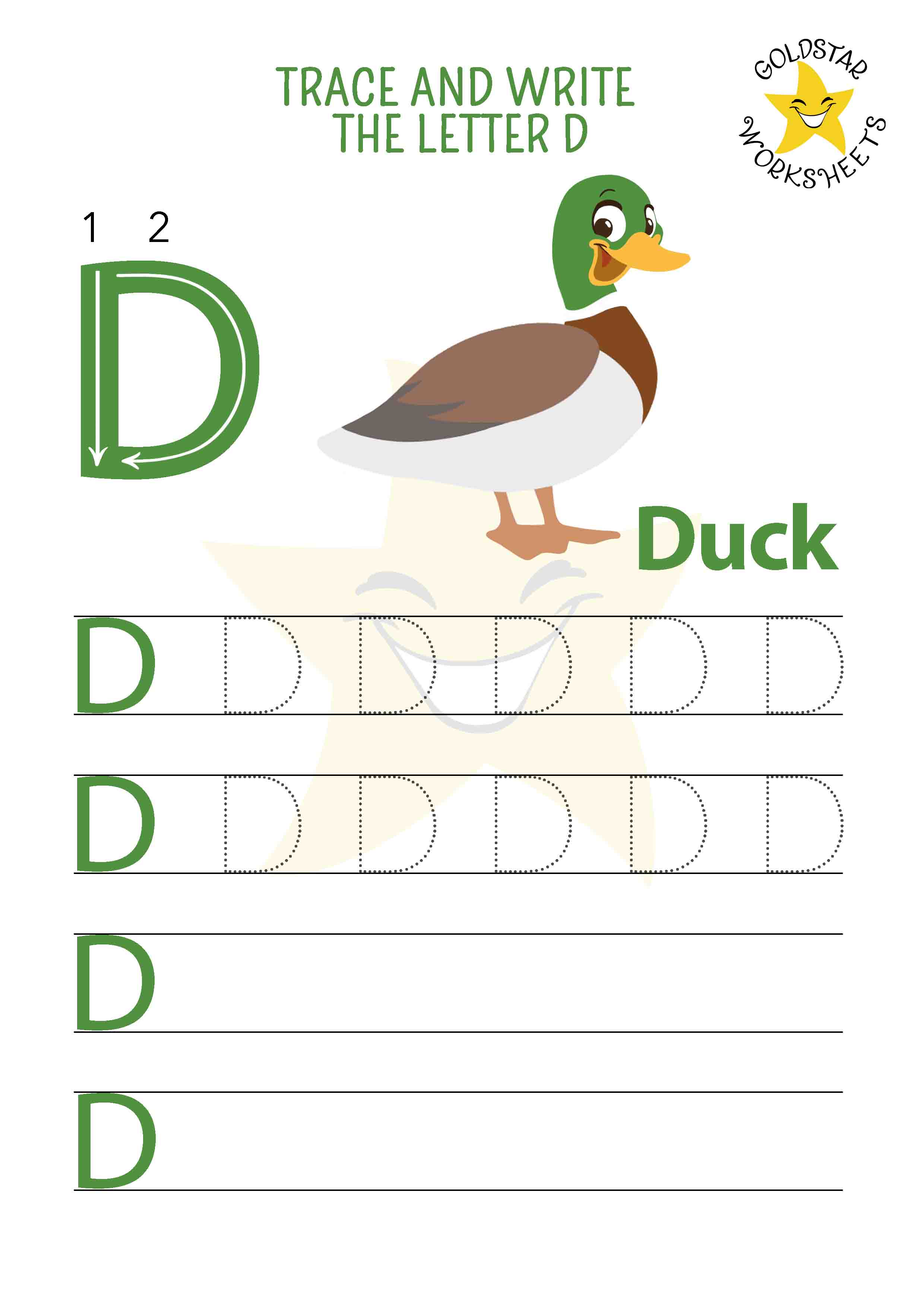 The Letter D Worksheets For