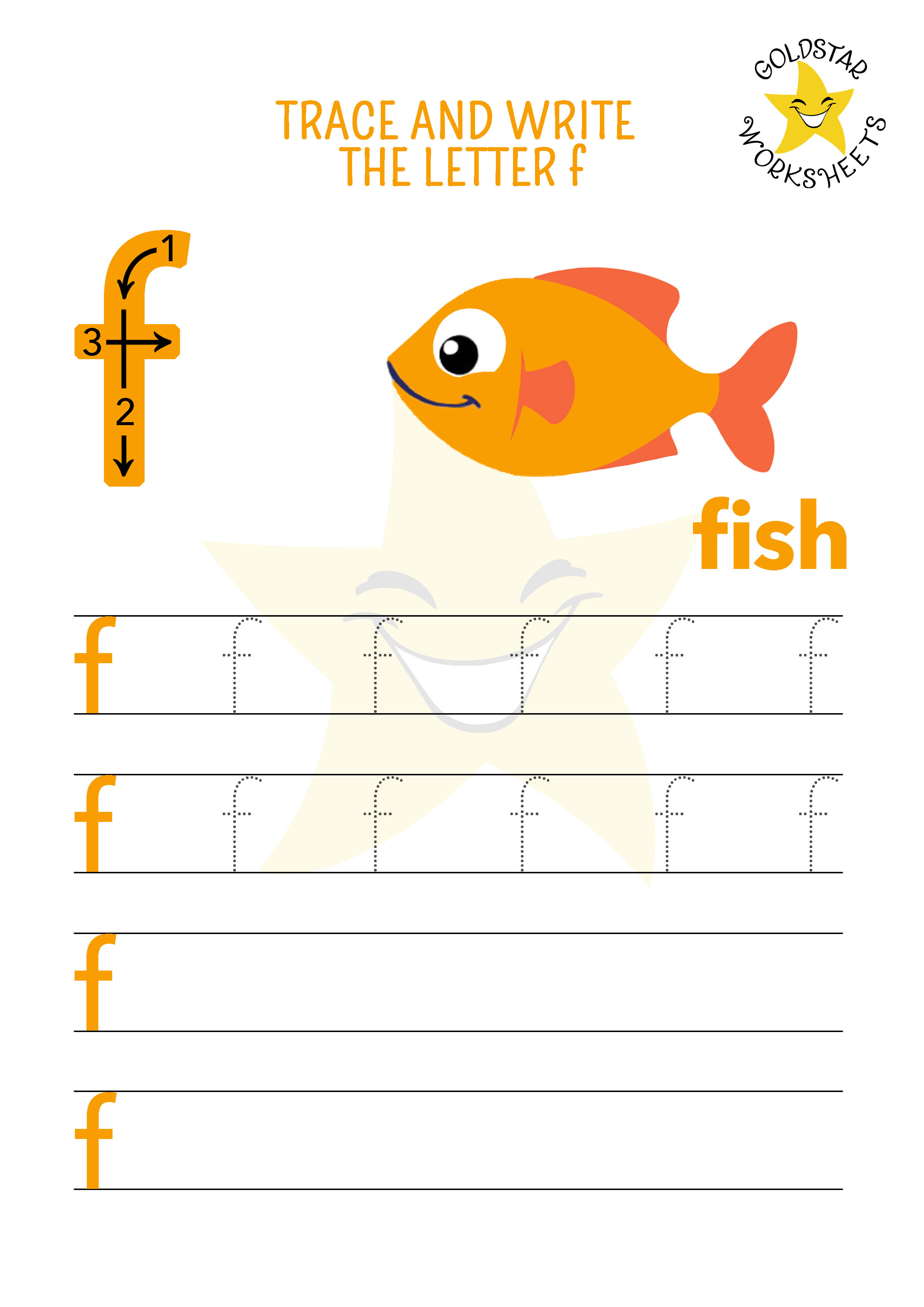 Letter F Tracing Worksheets Preschool