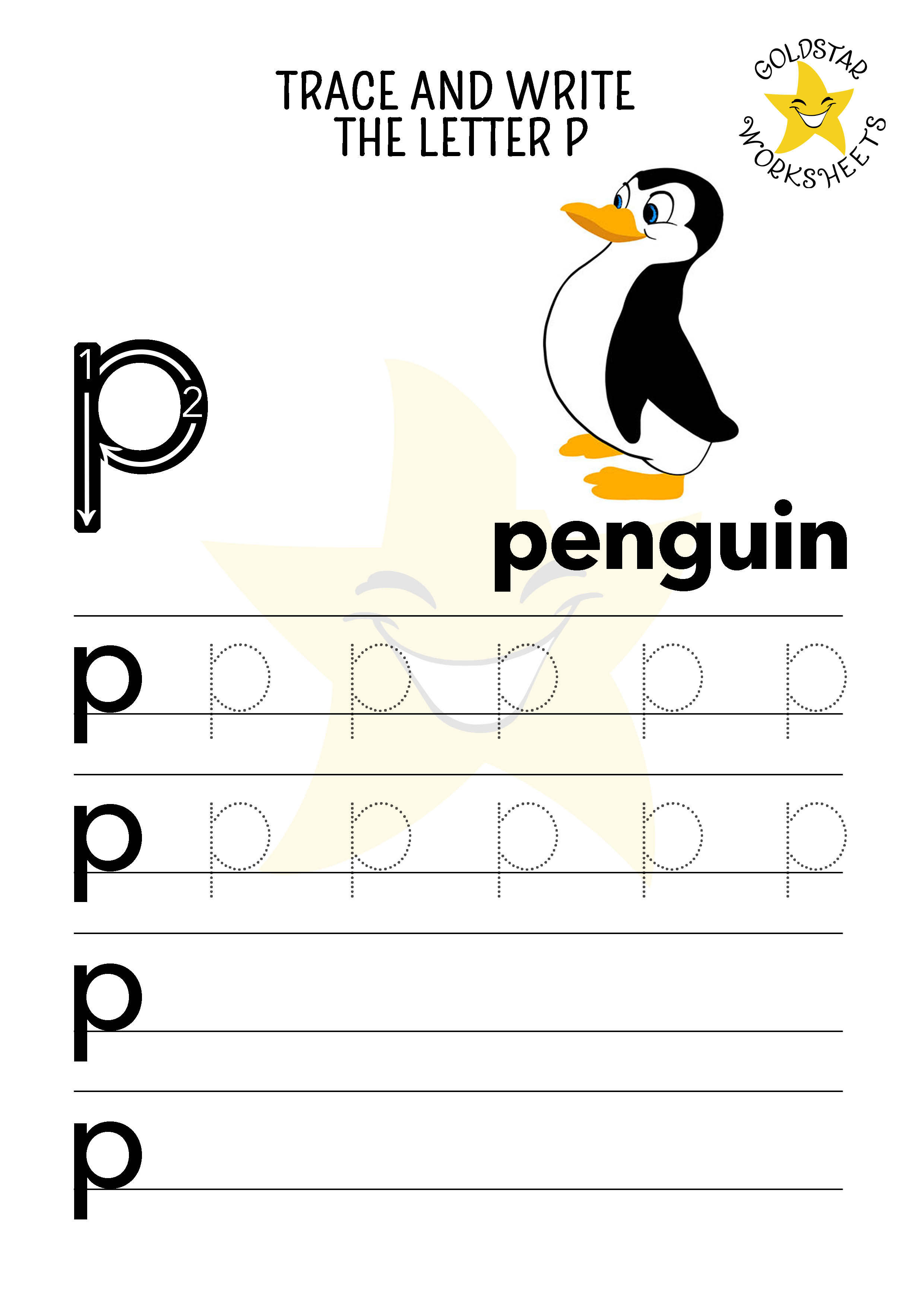 Free Letter P Tracing Worksheets – Panda, Pig & Penguin Fun!