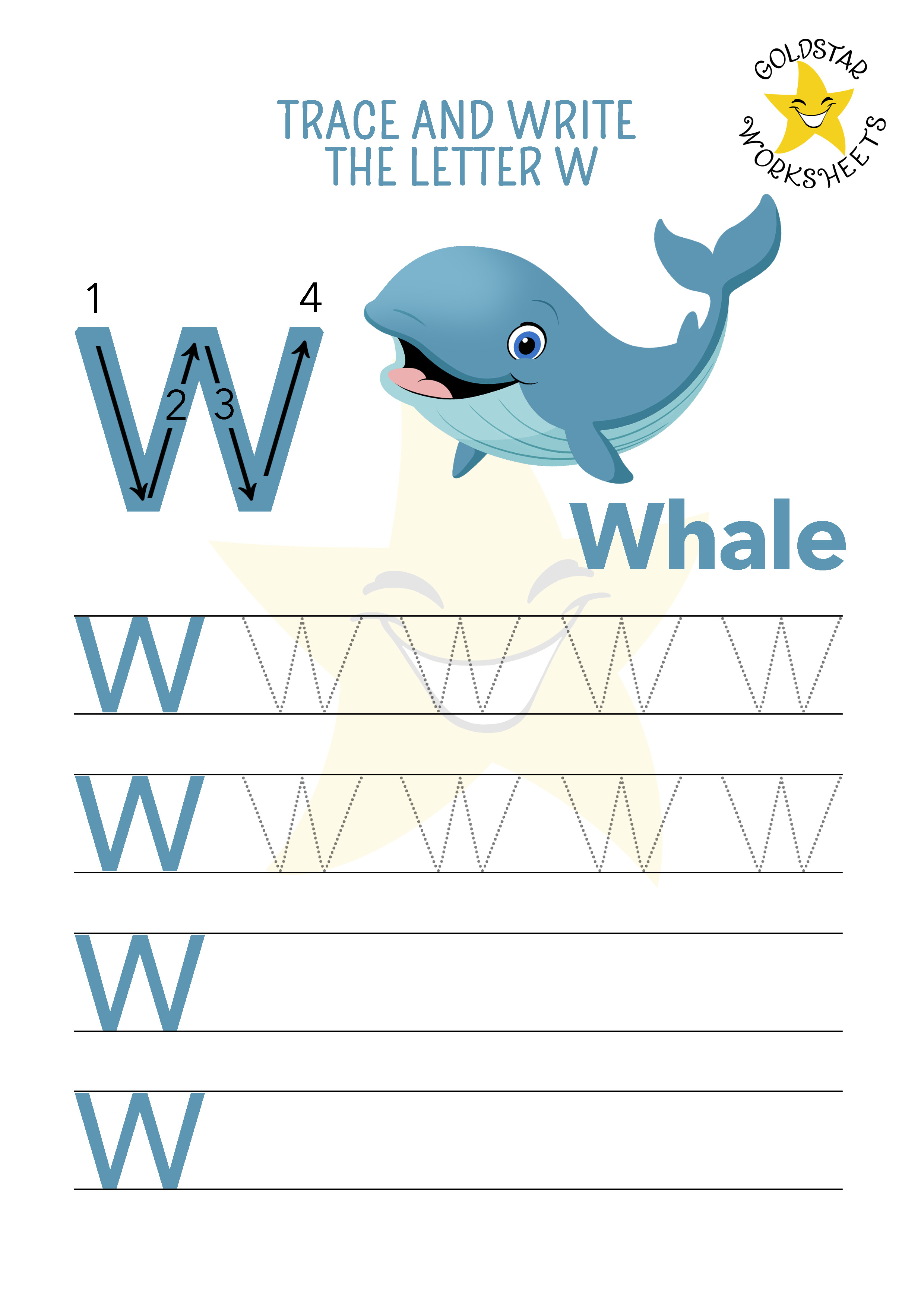 Upper Letter W Worksheets Letter W Worksheet 3