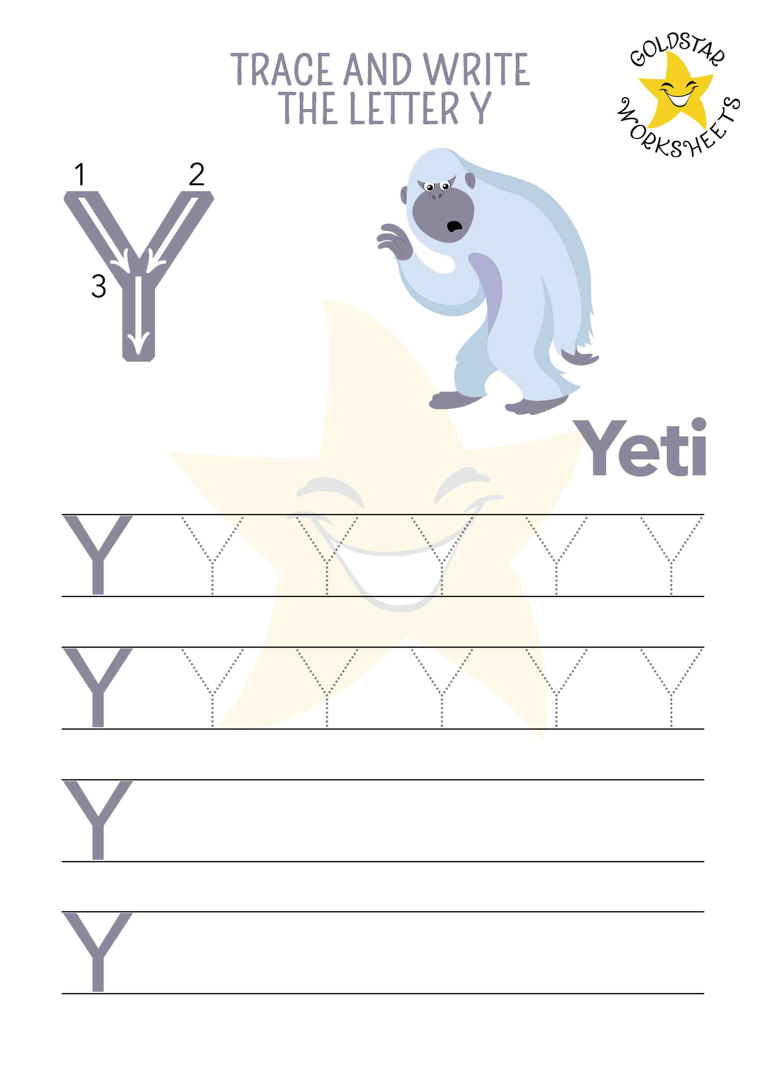 Free Letter Y Tracing Worksheets – Yaks Make Preschool Learning Fun!