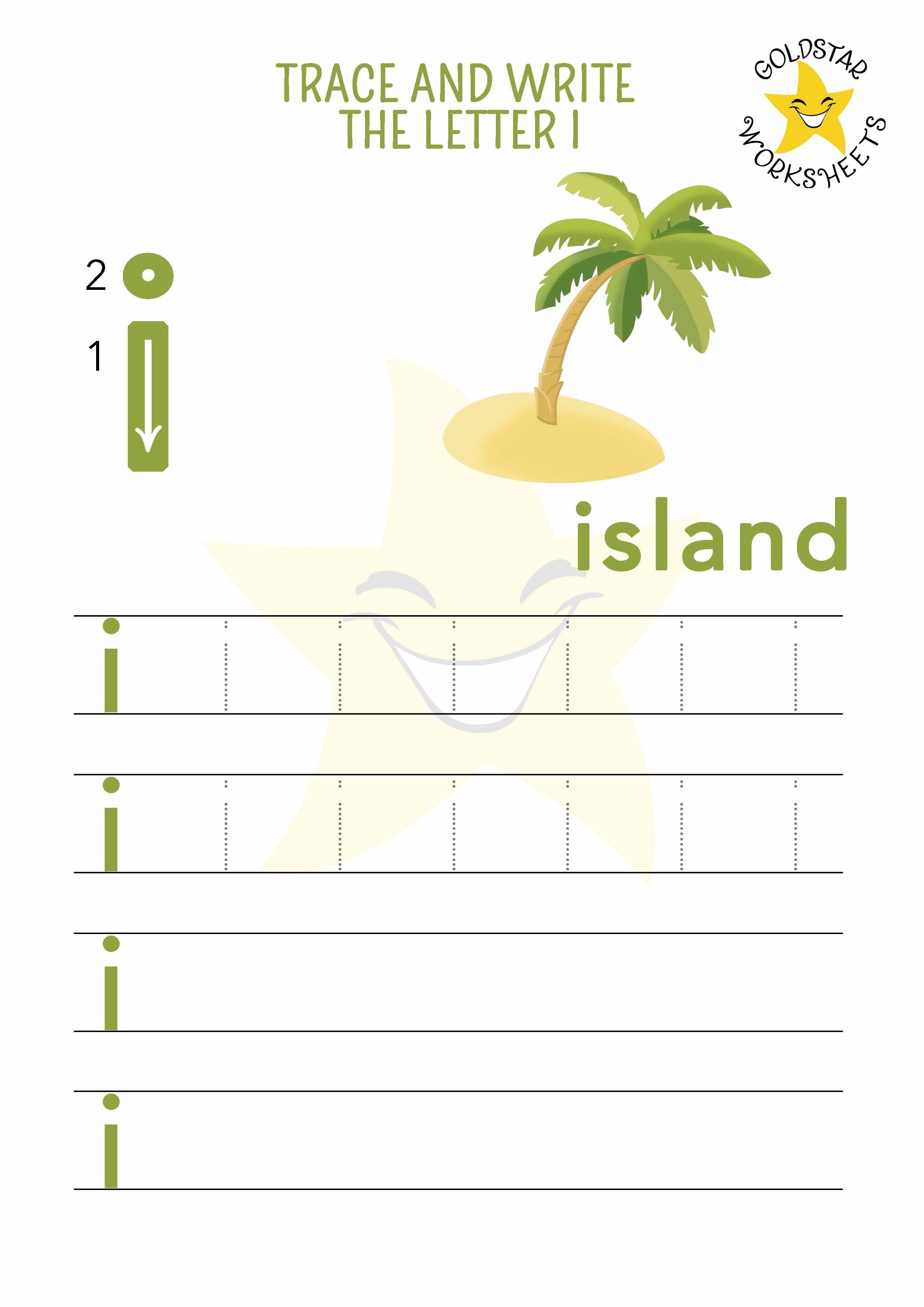 Tracing The Letter I Worksheets